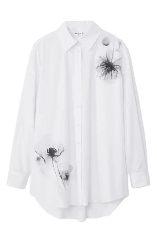 Desigual Osaka Floral Oversize Cotton Shirt