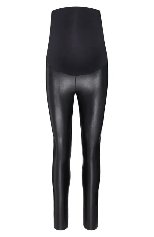 Commando Over The Bump Faux Leather Maternity Leggings