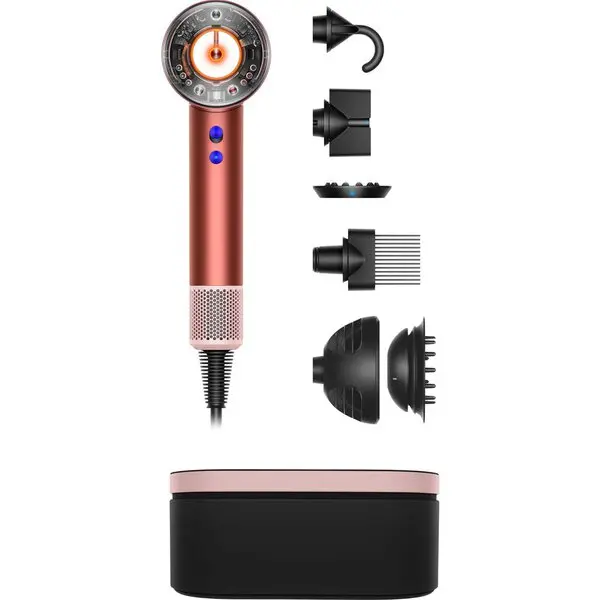 DYSON Special Edition Supersonic Nural Hair Dryer In Strawberry Bronze - Strawberry Bronze & Blush Pink