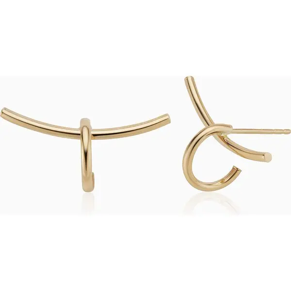 ORADINA 14k Climb High Stud Earrings - Yellow Gold