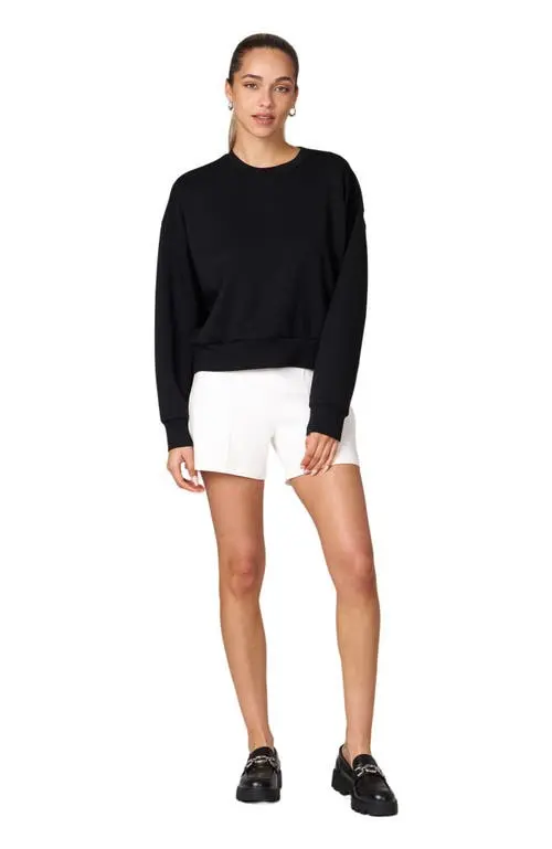 REBODY Essential Scuba Knit Crewneck Sweatshirt - Black