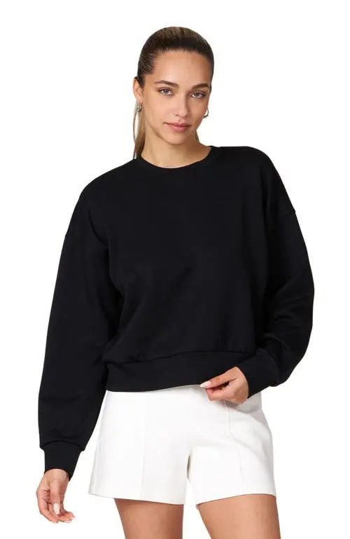 REBODY Essential Scuba Knit Crewneck Sweatshirt - Black