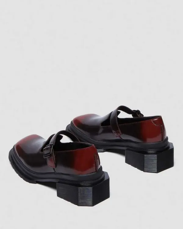 Dr. Martens Maybole Square Toe Mary Jane Shoes - Red