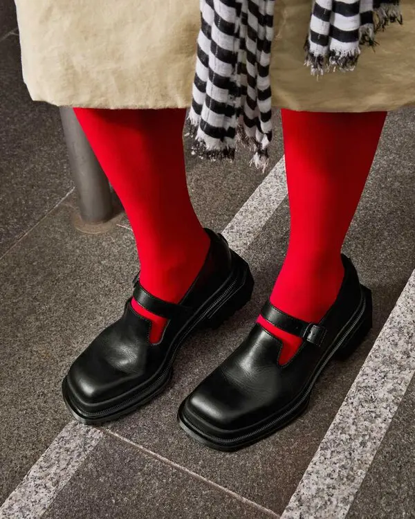 Dr. Martens Maybole Square Toe Mary Jane Shoes - Black