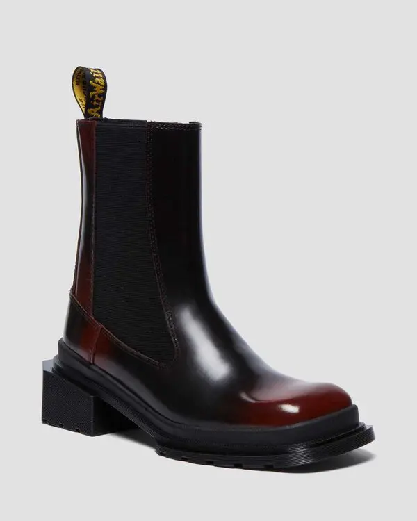 Dr. Martens Maybole Square Toe Chelsea Boots - Red