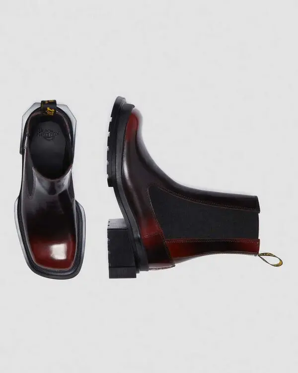 Dr. Martens Maybole Square Toe Chelsea Boots - Red