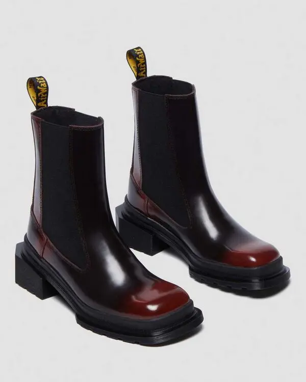 Dr. Martens Maybole Square Toe Chelsea Boots - Red