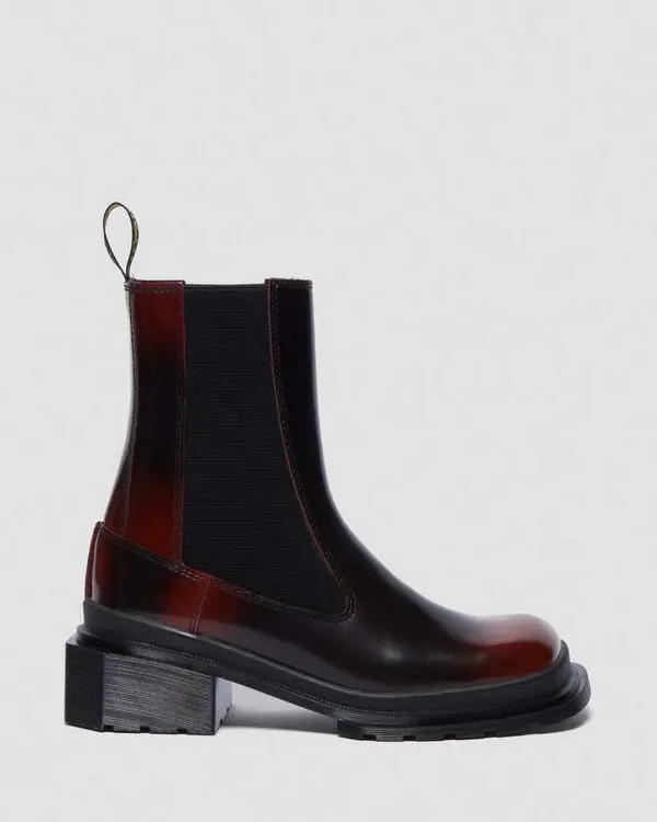 Dr. Martens Maybole Square Toe Chelsea Boots - Red