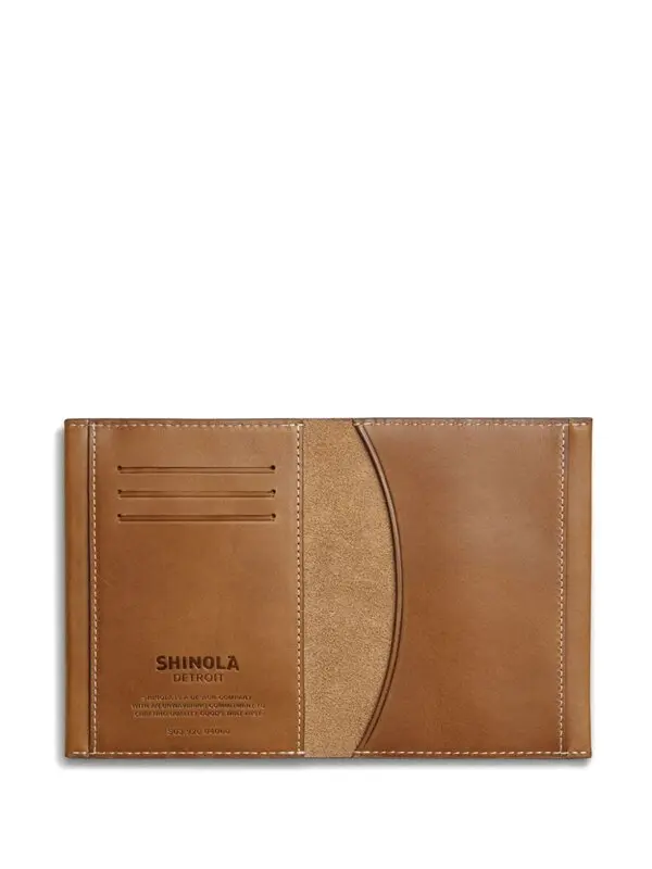 Shinola Leather Passport Holder - Brown