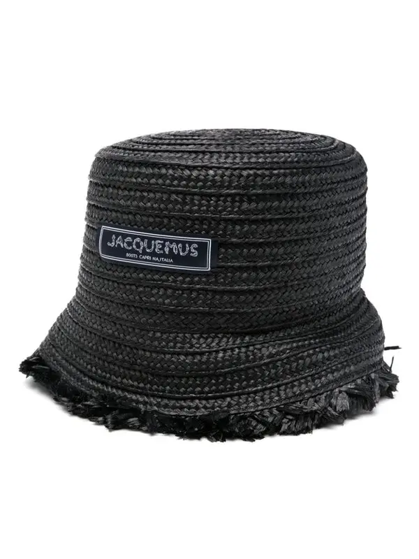 Jacquemus Interwoven Bucket Hat - Black