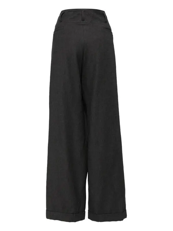 Yohji Yamamoto Pleated Wide-leg Trousers