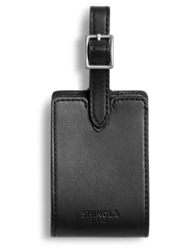 Shinola Leather Luggage Tag - Black