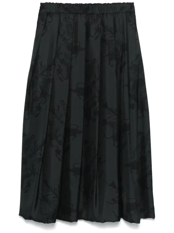 Fabiana Filippi Graphic-print Midi Skirt - Black