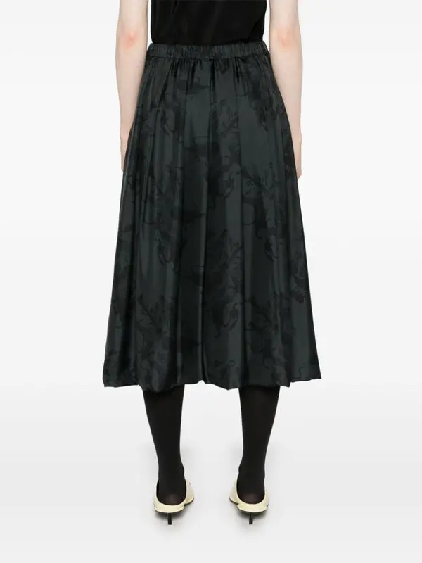 Fabiana Filippi Graphic-print Midi Skirt - Black