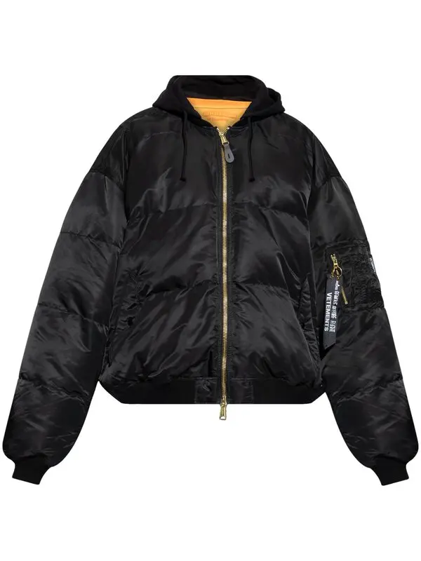 Vetements Quilted Hooded Bomber Jacket