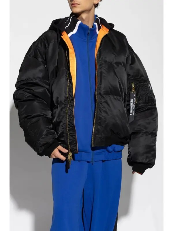 Vetements Quilted Hooded Bomber Jacket