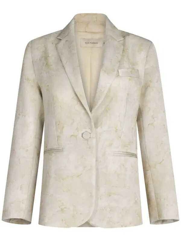 Silvia Tcherassi Rebeca Printed Blazer - Neutrals