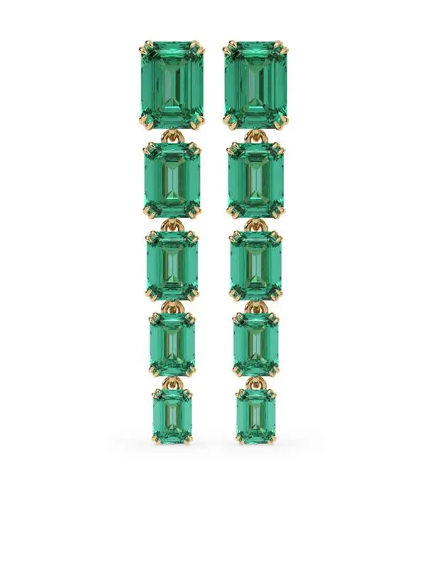 VEYNOU 14kt Yellow Emerald Dangle Earrings - Gold