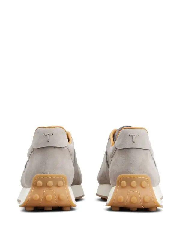 TOD'S Logo-stamp Suede Sneakers - Grey