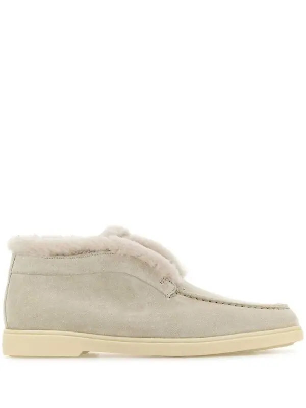 Santoni Leather Ankle Boots - Neutrals