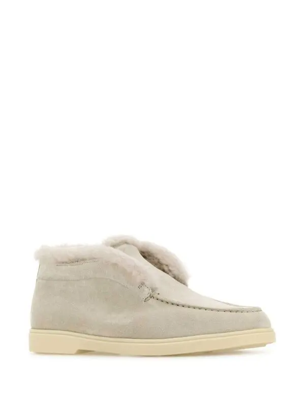 Santoni Leather Ankle Boots - Neutrals