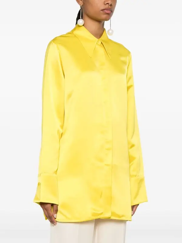 JIL SANDER Satin Shirt - Yellow