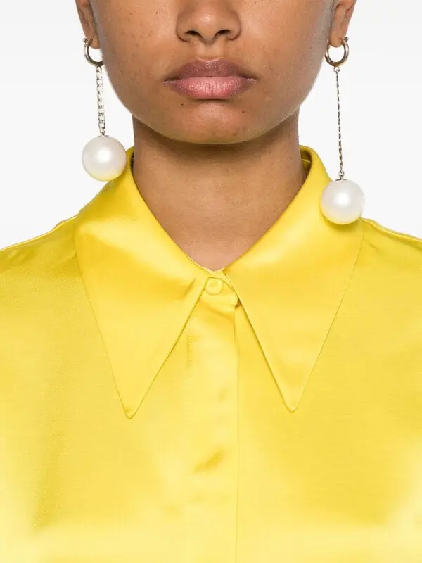 JIL SANDER Satin Shirt - Yellow