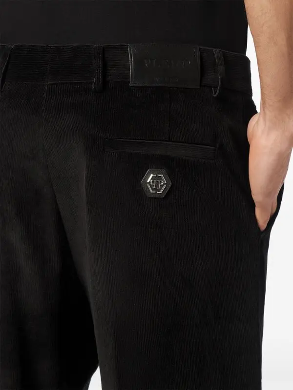 Philipp Plein Wide-leg Velvet Trousers