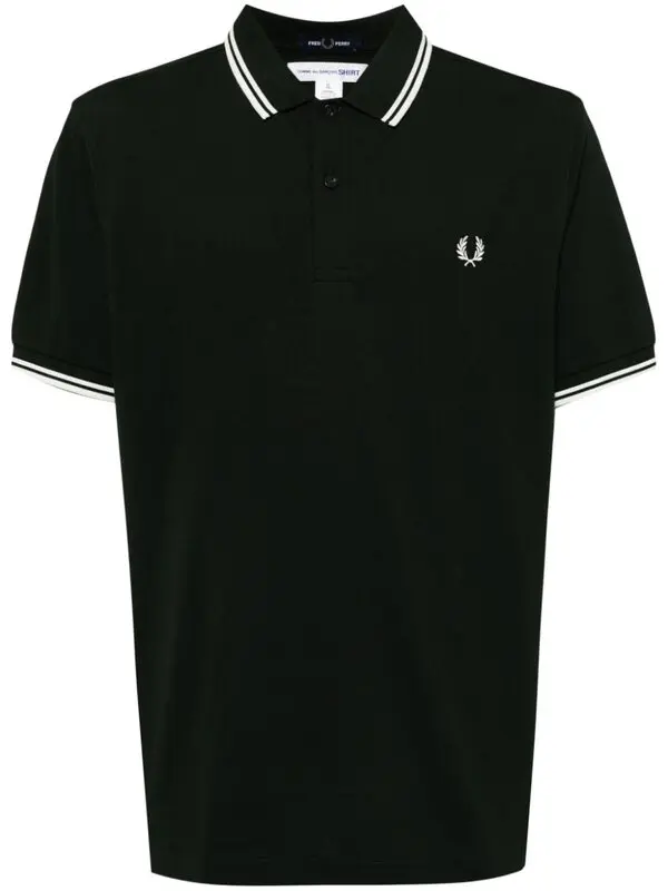 Comme Des Garçons Embroidered Logo Polo Shirt - Green