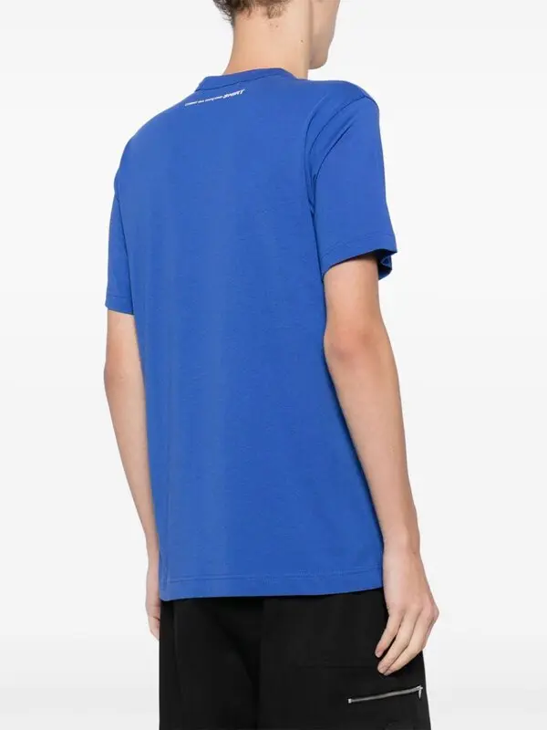 Comme Des Garçons Logo Print T-shirt - Blue