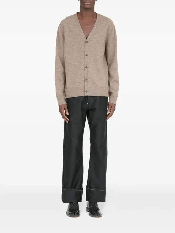MAISON MARGIELA Elbow-patch Fine-knit Cardigan