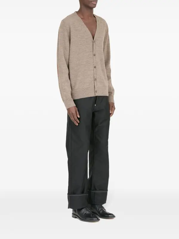 MAISON MARGIELA Elbow-patch Fine-knit Cardigan