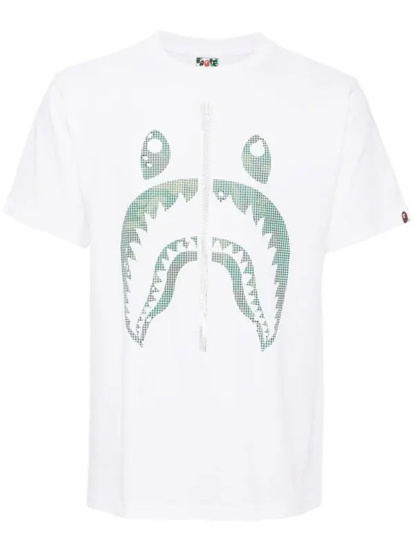 A BATHING APE Graphic Print T-shirt - White