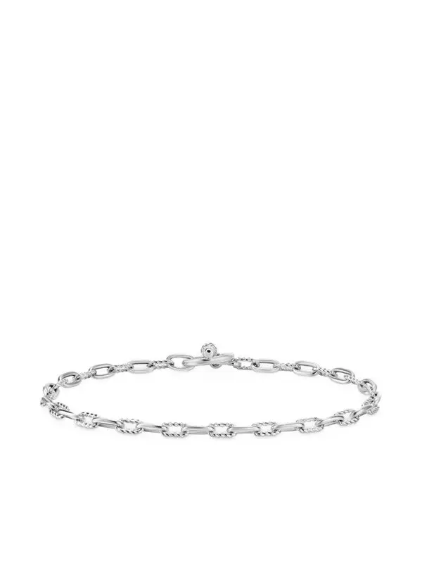 David Yurman Sterling Dy Madison Chain Diamond Bracelet