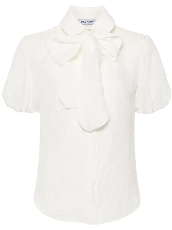Dice Kayek Bow-detail Silk Shirt