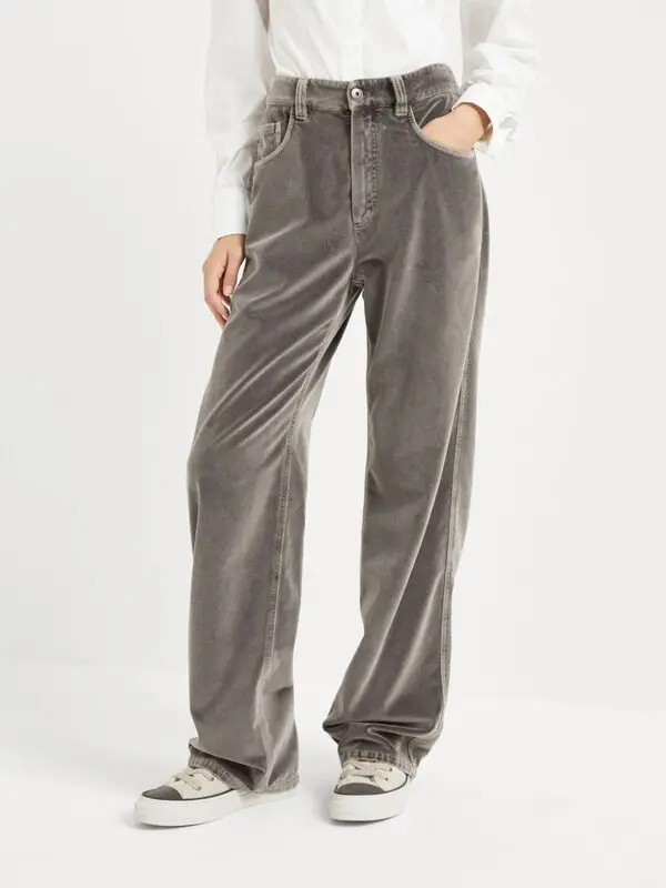 Brunello Cucinelli Logo-patch Flared Trousers