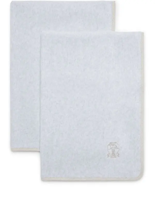 Brunello Cucinelli Logo-embroidered Towel - Grey