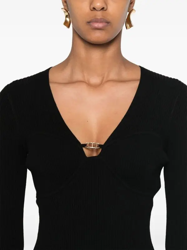 TWINSET Oval T-plaque Top