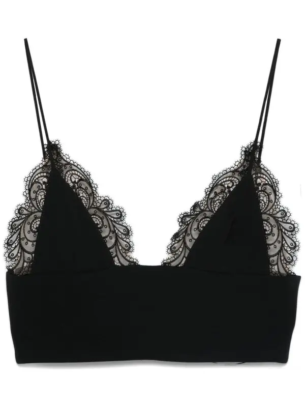 David Koma Lace-detail Cropped Top