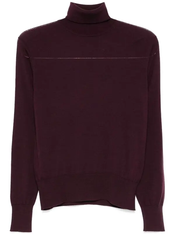 FORTE_FORTE Virgin Wool Sweater - Purple