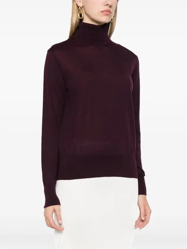 FORTE_FORTE Virgin Wool Sweater - Purple