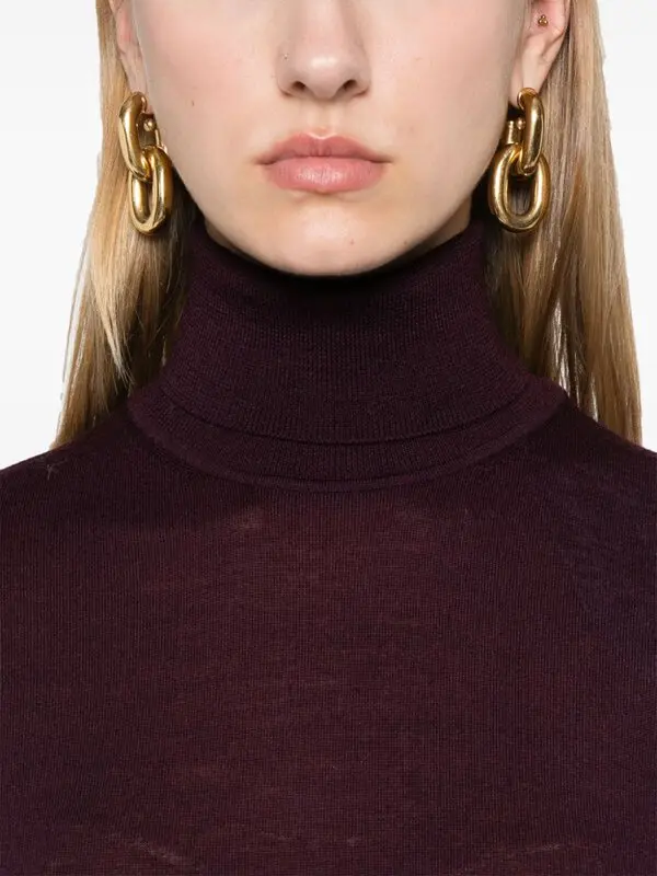 FORTE_FORTE Virgin Wool Sweater - Purple