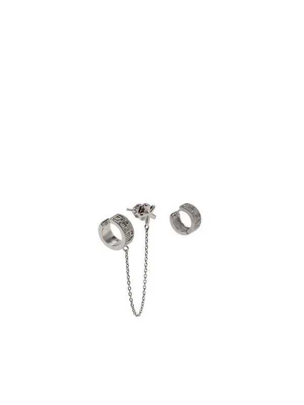 A BATHING APE Logo Earcuff Set - Silver
