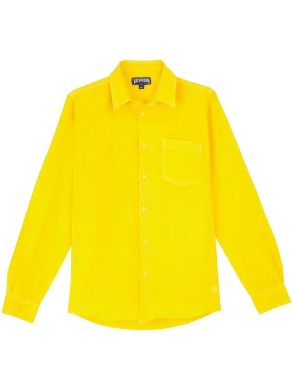 Vilebrequin Long-sleeve Linen Shirt - Yellow