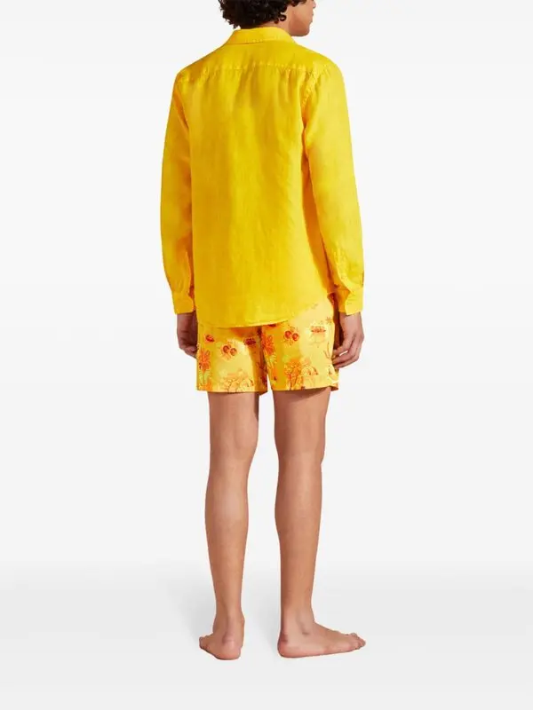 Vilebrequin Long-sleeve Linen Shirt - Yellow