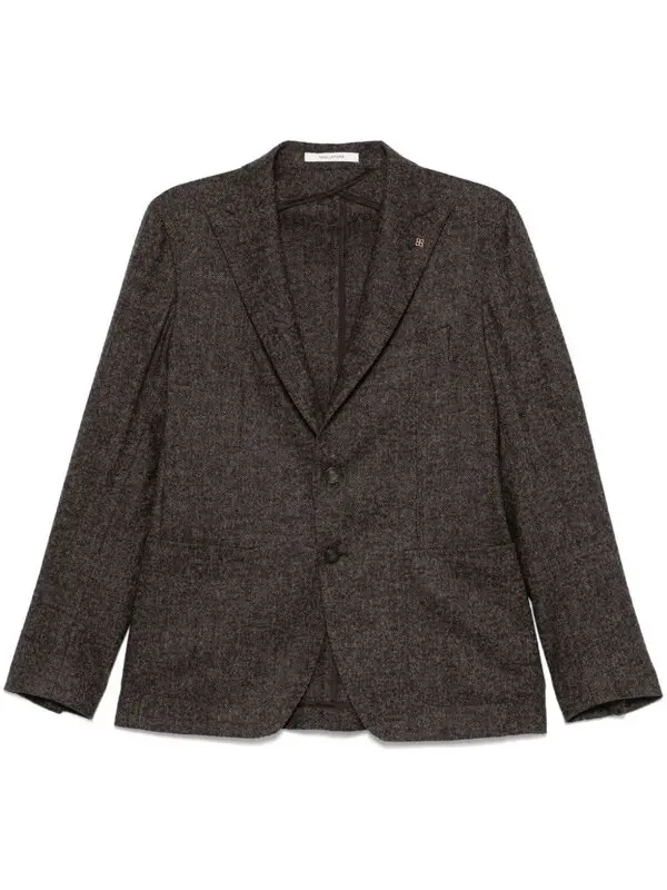 Tagliatore Herringbone-pattern Blazer - Brown