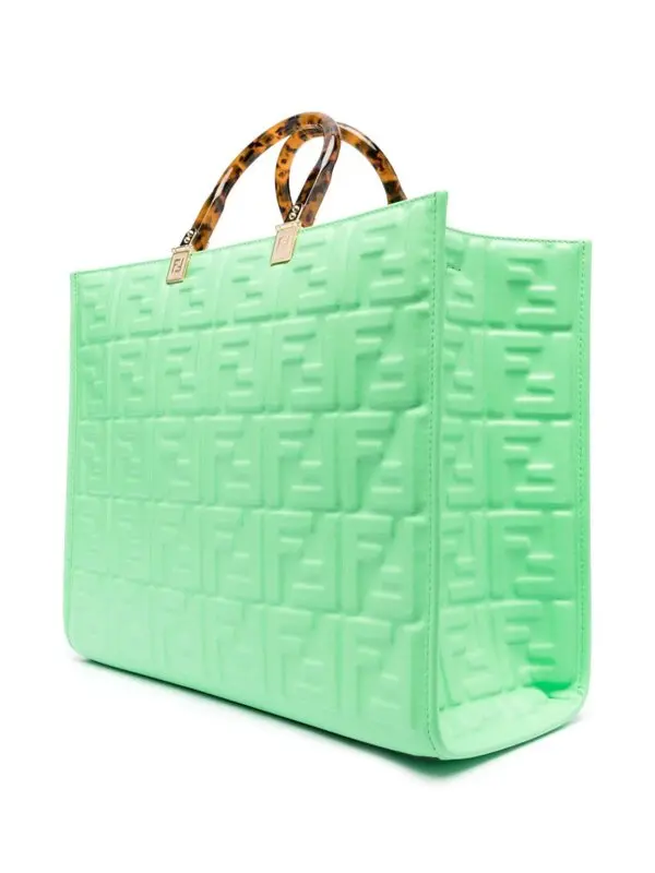 Fendi Ff Logo-embossed Tote