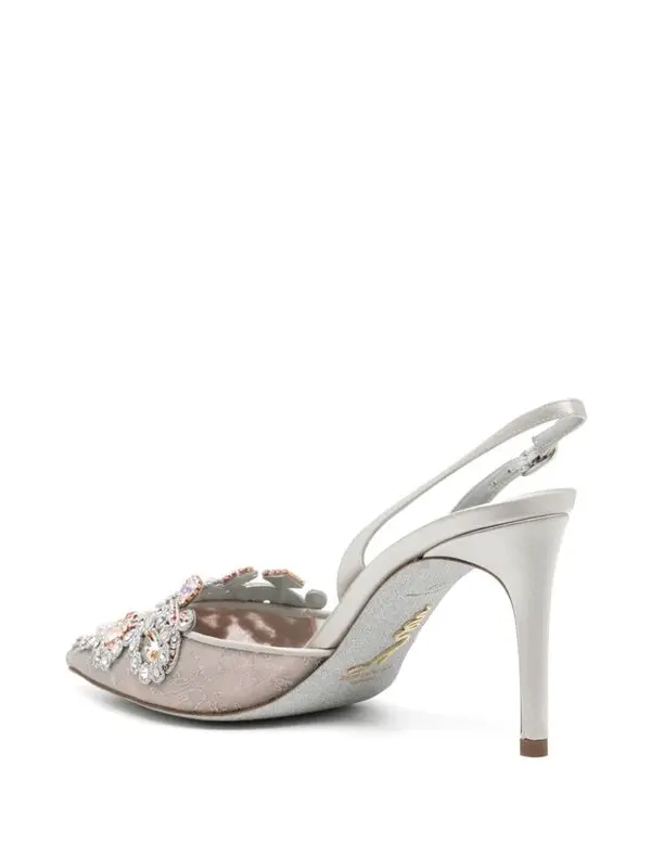 Rene Caovilla 90mm Veneziana Pumps - Grey