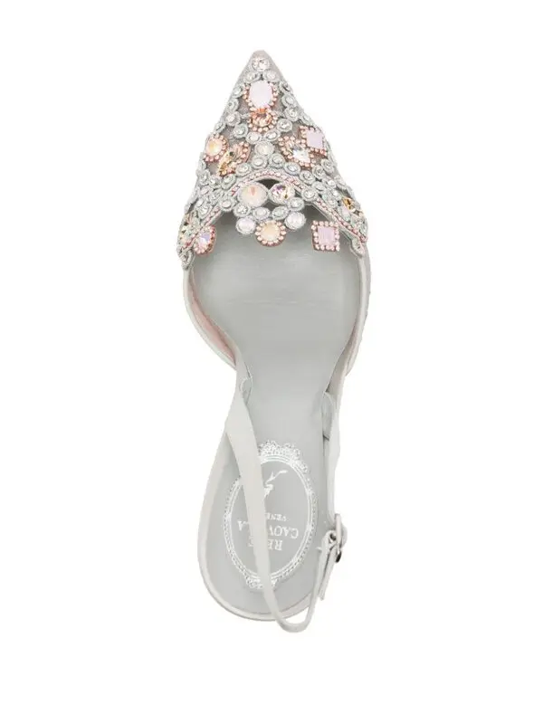 Rene Caovilla 90mm Veneziana Pumps - Grey