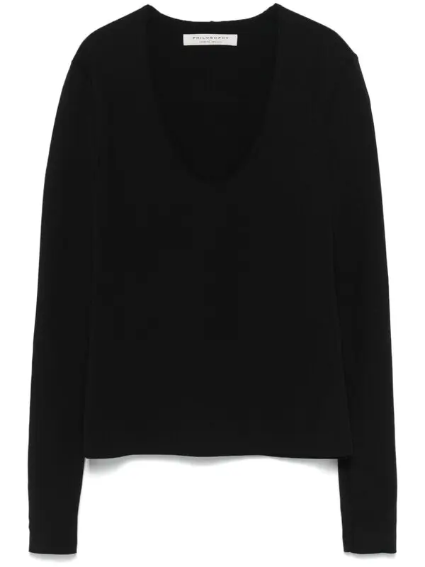 Philosophy Di Lorenzo Serafini Scuba-jersey Top - Black